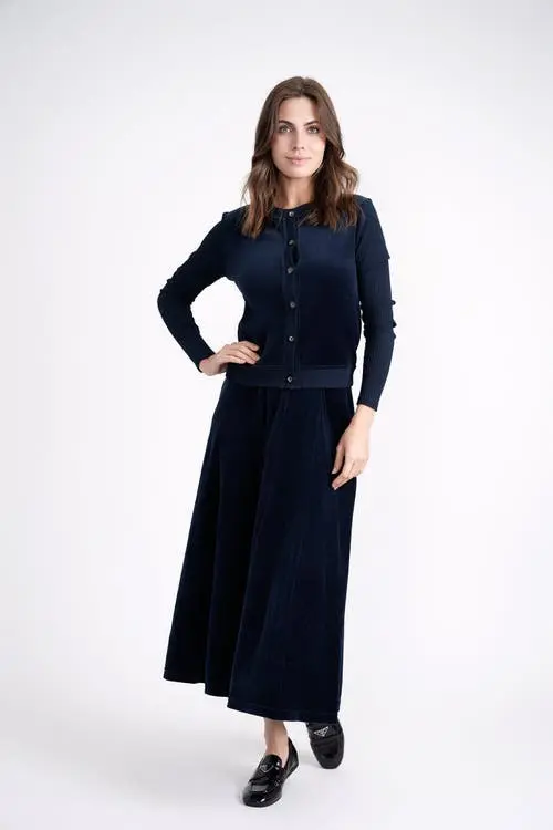 5 STARS Cotton Velour Cardigan