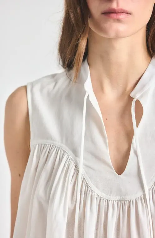 Derek Lam 10 Crosby Chase Semisheer Sleeveless Top
