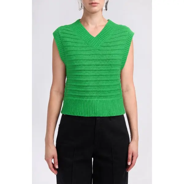 Derek Lam 10 Crosby Bryce Sweater Vest - Online Lime
