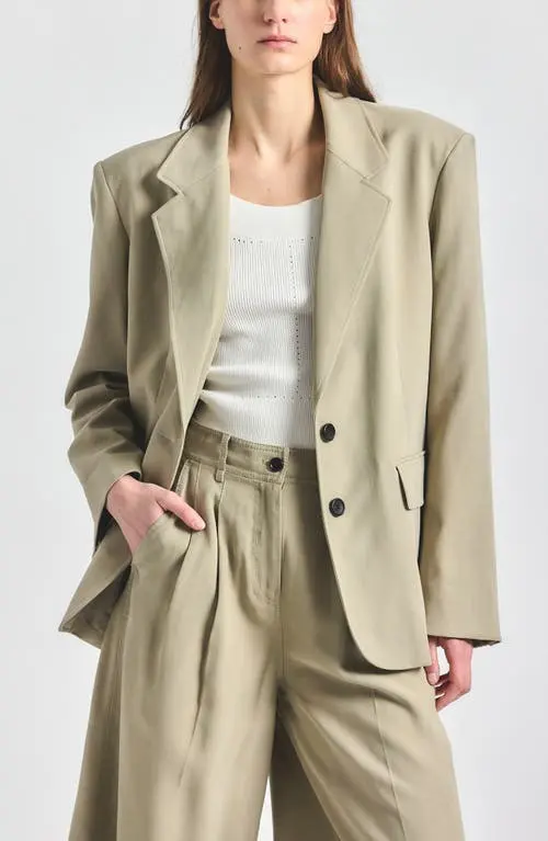 Derek Lam 10 Crosby Poppy Relaxed Blazer - Silver Sage