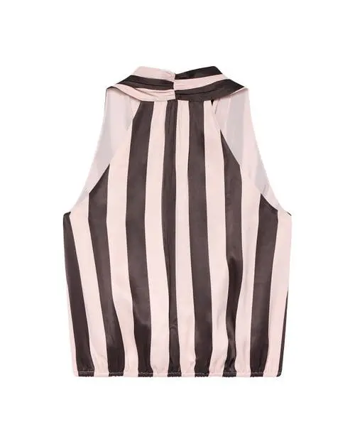 Mint Velvet Striped Halter Neck Wrap Top