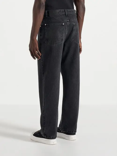 Manière De Voir Relaxed Fit Faded Wash Denim