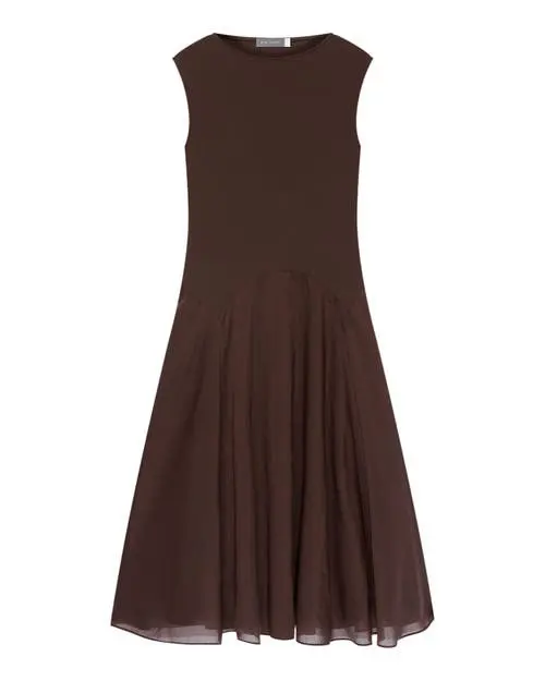 Mint Velvet Sleeveless Midi Dress With Slash Neckline
