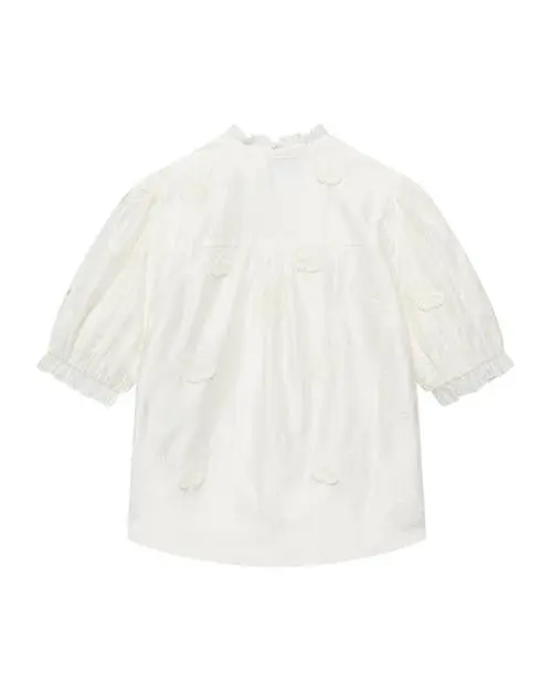Mint Velvet Butterfly Appliqué Puff Sleeve Blouse
