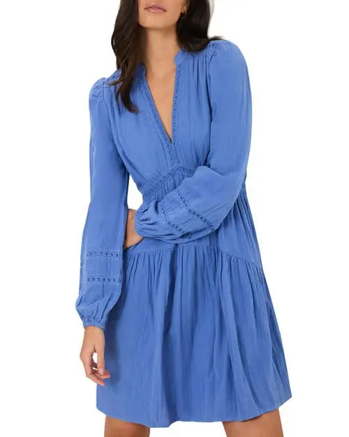 Mint Velvet Cotton Cheesecloth Mini Dress