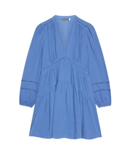 Mint Velvet Cotton Cheesecloth Mini Dress