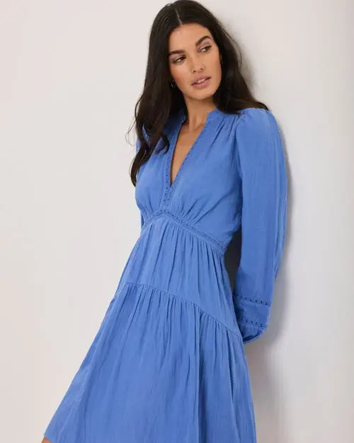 Mint Velvet Cotton Cheesecloth Mini Dress