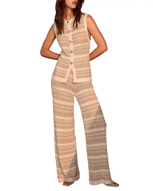 Mint Velvet Striped Knit Trousers