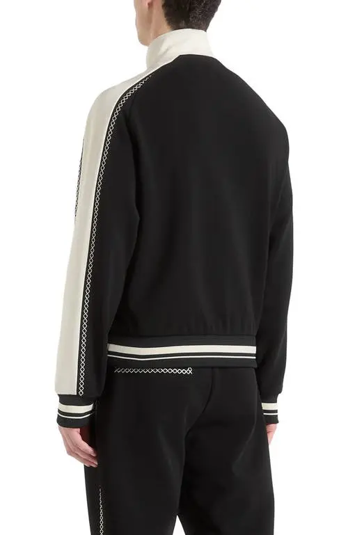 Manière De Voir Maniere De Voir Tristan Contrast Whipstitch Raglan Track Jacket