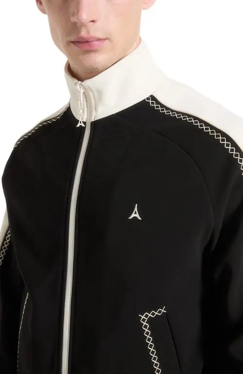 Manière De Voir Maniere De Voir Tristan Contrast Whipstitch Raglan Track Jacket
