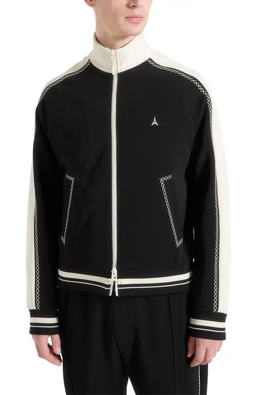 Manière De Voir Maniere De Voir Tristan Contrast Whipstitch Raglan Track Jacket