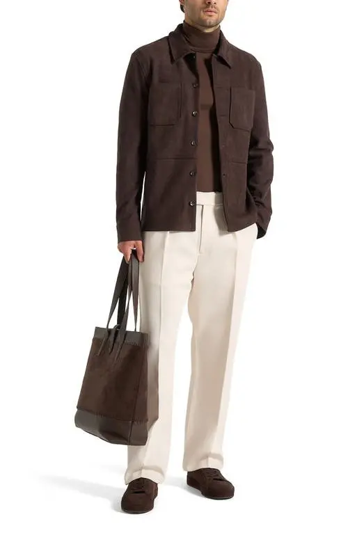 Manière De Voir Long Sleeve Roll Neck Top - Brown