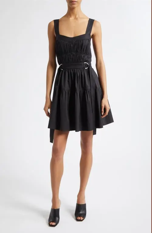 Derek Lam 10 Crosby Ivana Tiered Belted Minidress - Black