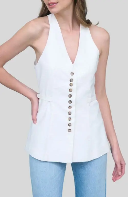 ZOE AND CLAIRE V-neck Vest - Ivory