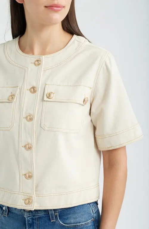 ZOE AND CLAIRE Short Sleeve Cotton Jacket
