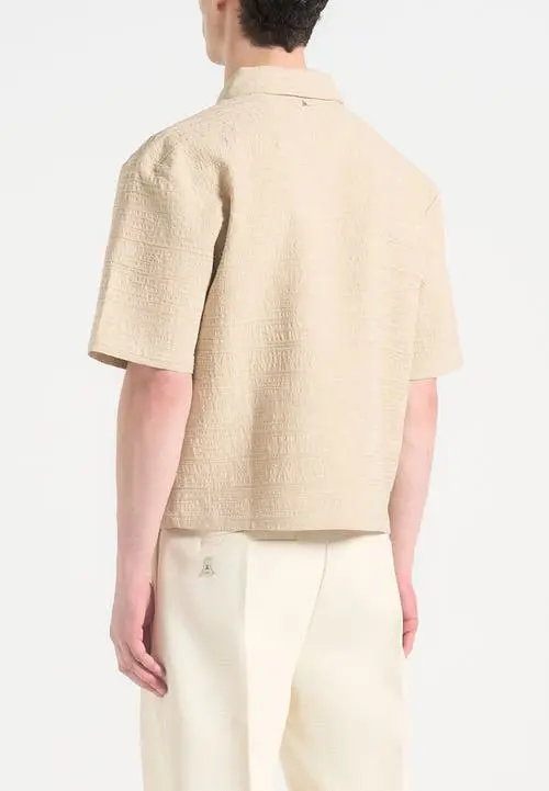 Manière De Voir Simon Boxy Textured Polo Shirt