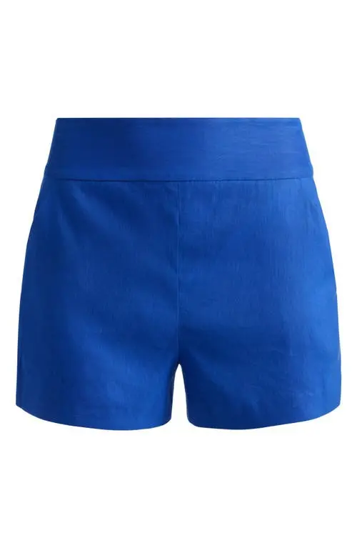 Alice + Olivia Donald High Waist Shorts - Blue Iris