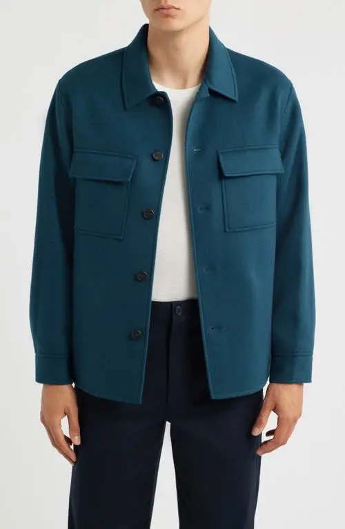 Theory Clyfford Wool & Cashmere Shirt Jacket - Galaxy