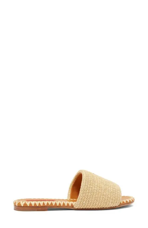 SIMONMILLER Salerno Raffia Slide Sandals - Natural