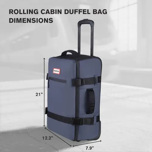 Hunter 21" Carry-on Rolling Duffel - Blue