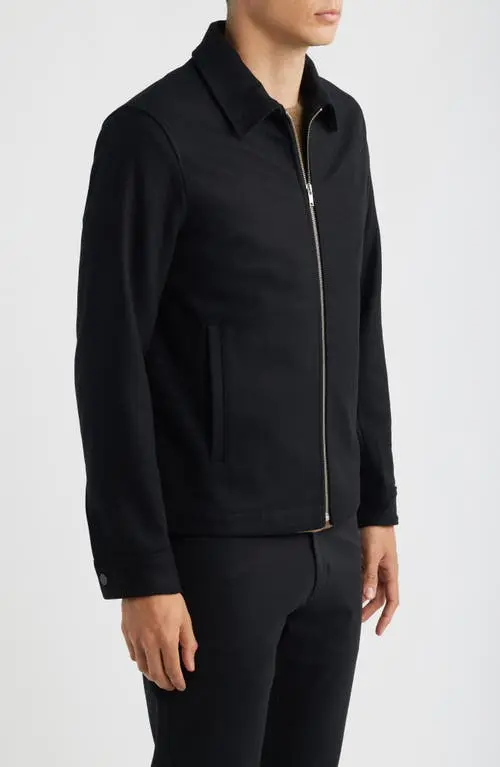 Theory Wyatt Wool Blend Bomber Jacket - Black