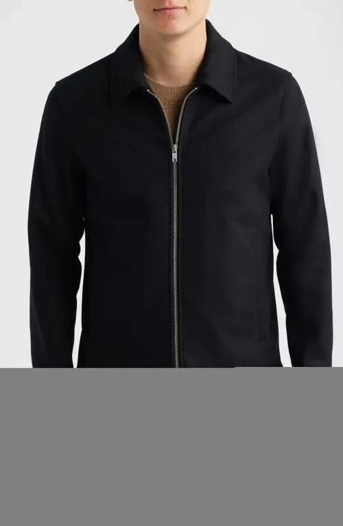 Theory Wyatt Wool Blend Bomber Jacket - Black