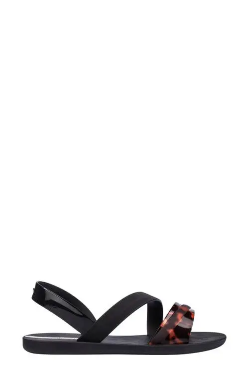 Ipanema Water Resistant Slingback Sandal - Black/turtle/beige