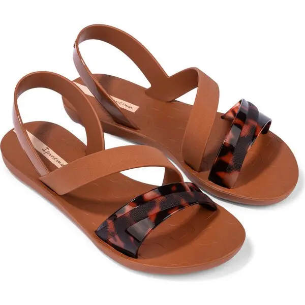 Ipanema Water Resistant Slingback Sandal - Brown/turtle/beige