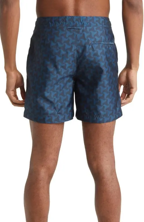 PRINCE & BOND Elvio Tailored Printed Swim Shorts