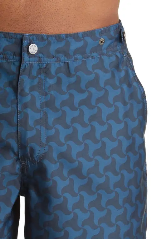 PRINCE & BOND Elvio Tailored Printed Swim Shorts