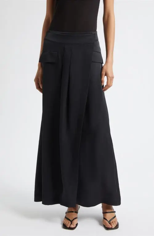 Ramy Brook Faux Wrap Maxi Skirt - Black