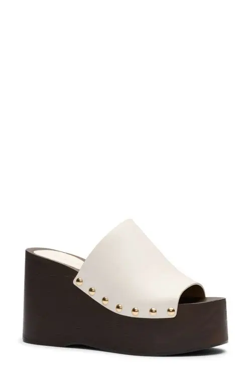STUART WEITZMAN Kate Platform Wedge Sandal - Cream