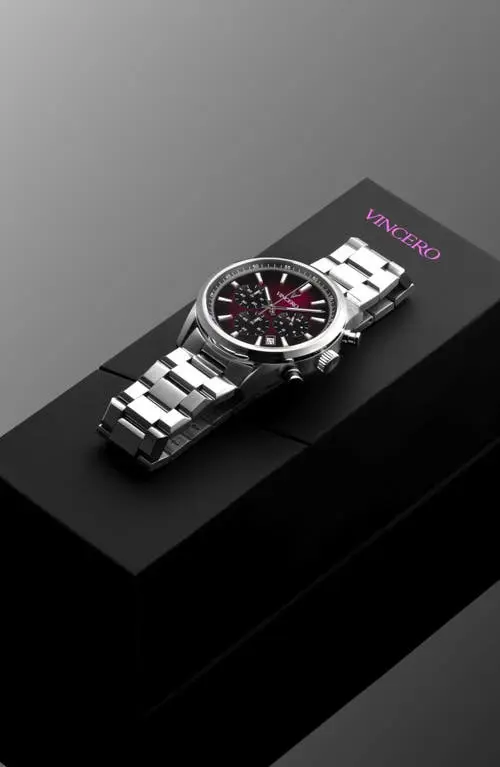 VINCERO Icon Edition Automatic Bracelet Watch With Gradient Magenta Dial