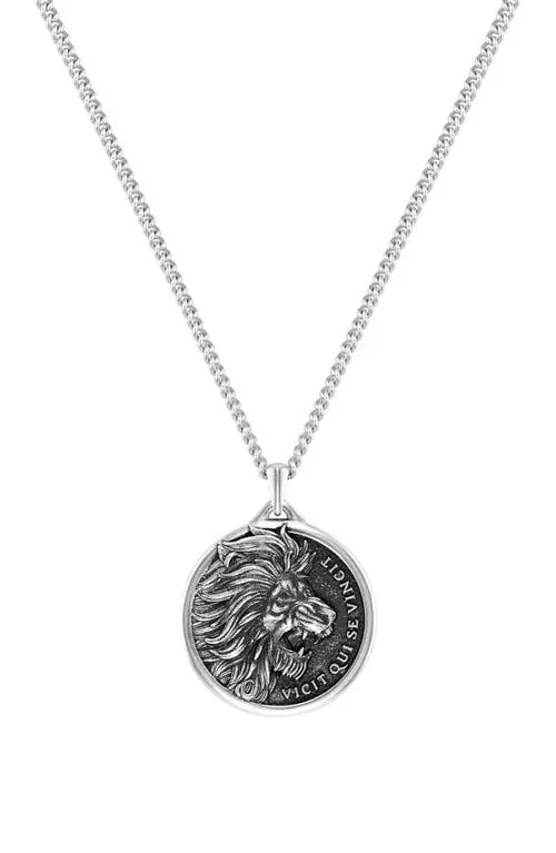 VINCERO Lion Pendant Necklace - Silver