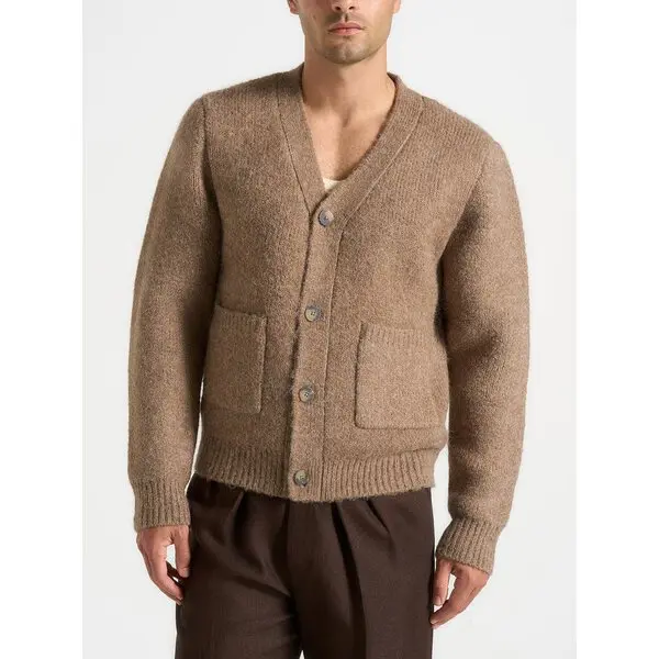Manière De Voir Wool Knit Cardigan - Beige
