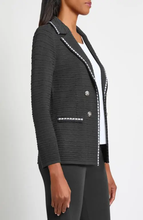 Ming Wang Textured Knit Jacket