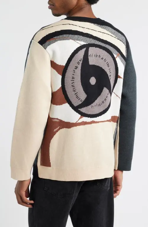 VERYRARE Mangekyo Meltdown Jacquard Graphic Crewneck Sweater