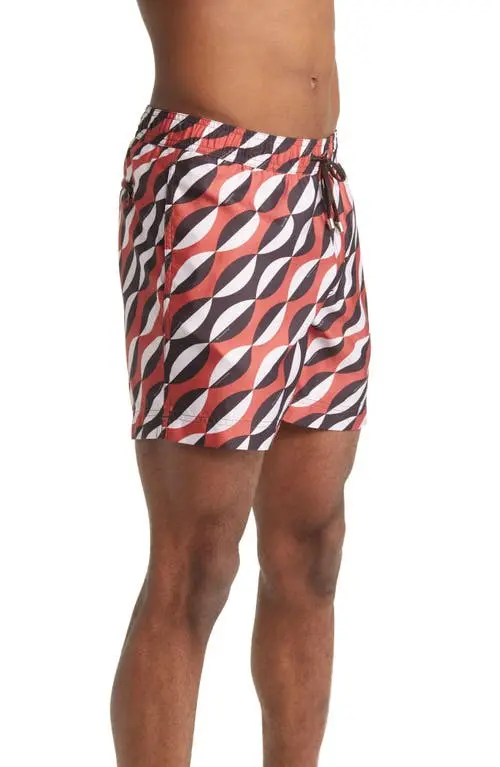PRINCE & BOND Easton Printed Relaxed Swim Shorts
