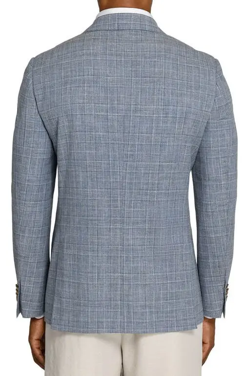 BROOKLYN BRIGADE Douglas Double Breasted Plaid Blazer
