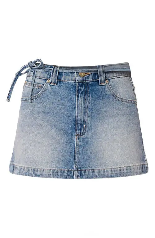 Abrand Denim A-line Denim Miniskirt