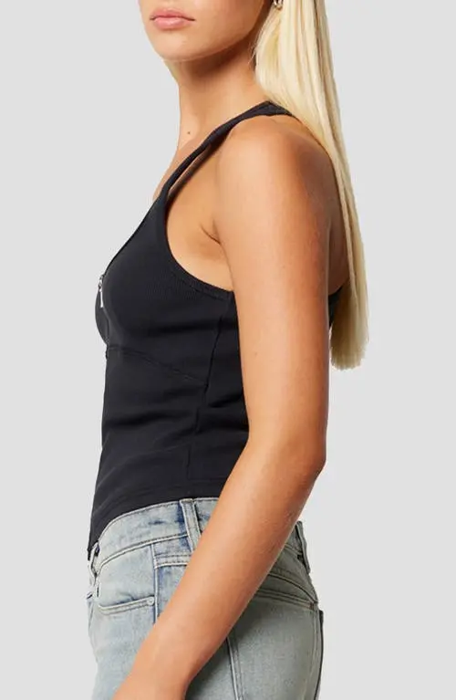 Abrand Denim Zip Front Bustier Tank