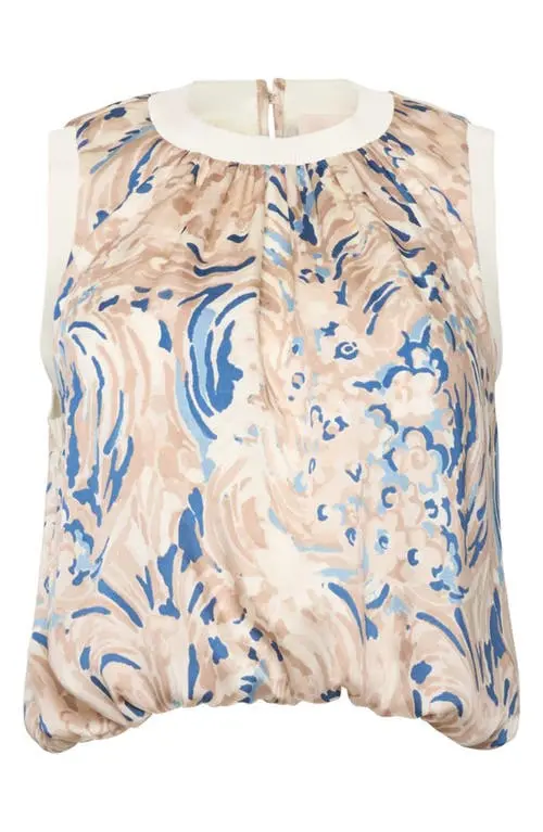 Cinq À Sept Sleeveless Top With Daisy Swirl Print