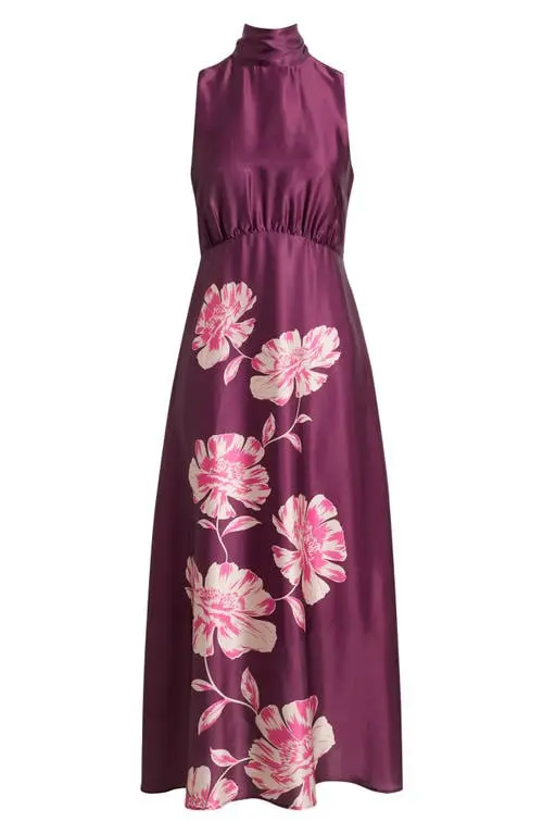 eliza j silk dress Eliza J Women's One Shoulder Satin Gown - Black