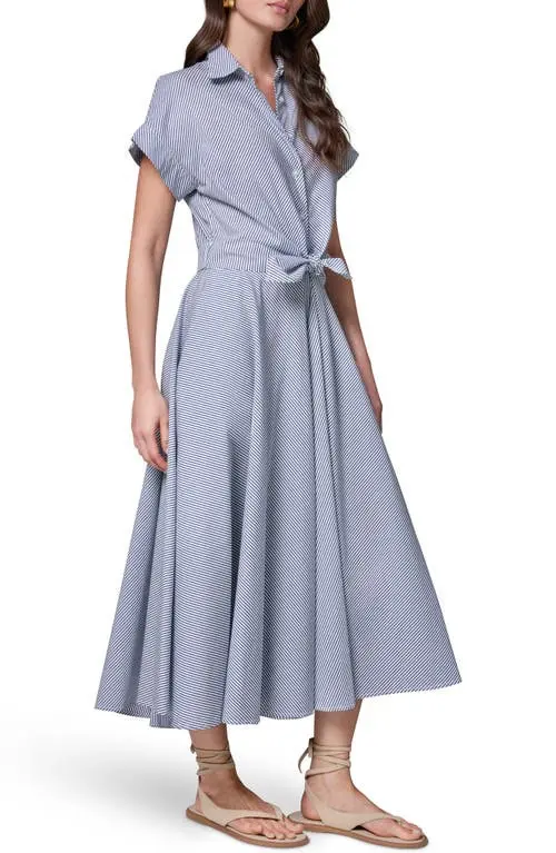 Donna Karan New York Stripe Midi Shirtdress