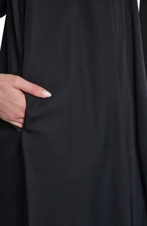 Donna Karan New York Stretch Cotton Maxi Dress - Black