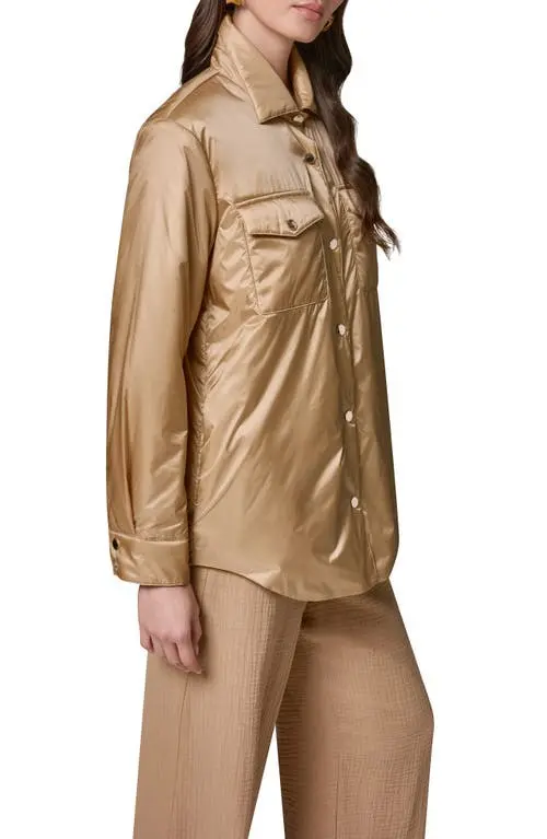 Donna Karan New York Snap Front Shirt Jacket - Fawn