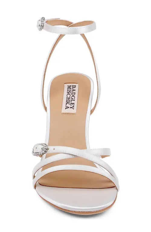 Badgley Mischka Yulan Embellished Ankle Strap Sandals
