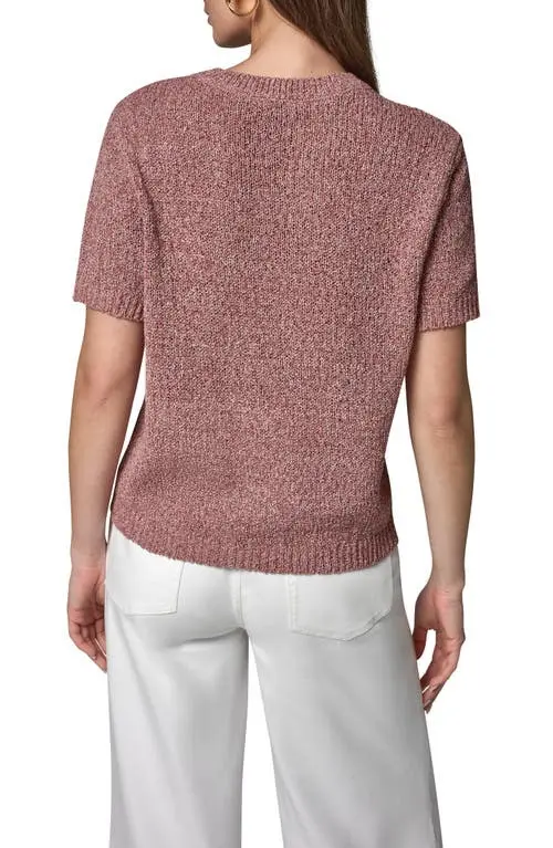 Donna Karan New York Cotton Blend V-neck Sweater - Sunbaked Multi