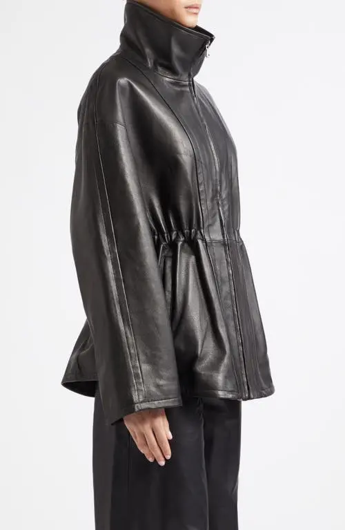 Nour Hammour Passage Relaxed Fit Leather Jacket