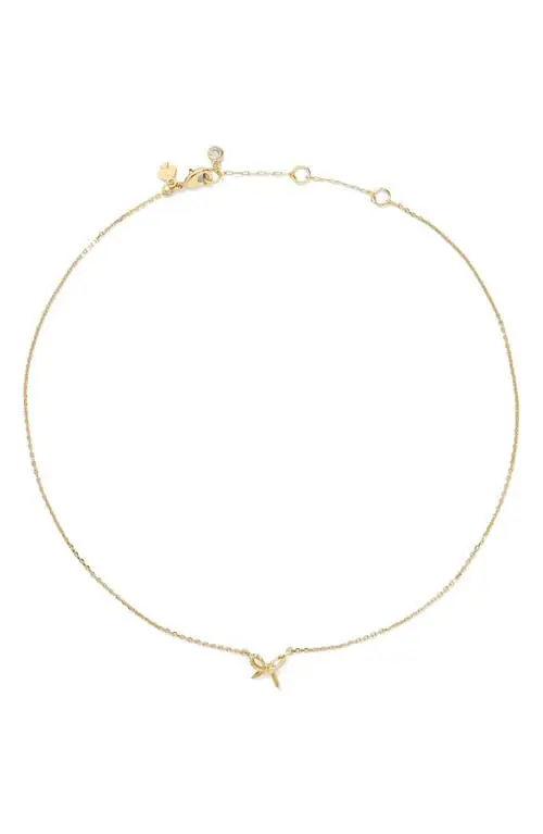 Kate Spade New York Mini Bow Pendant Necklace - Gold